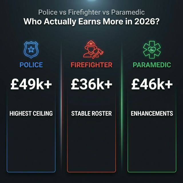 Police vs Firefighter vs Paramedic Salary UK (2026 Comparison) | PolicePay