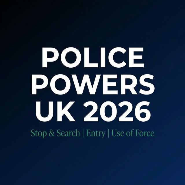 Police Powers in the UK (2026): Stop & Search, Entry & Legal Rights ...
