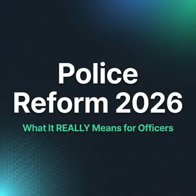 Police Reform White Paper 2026: What It Means for Your Pay & Job ...