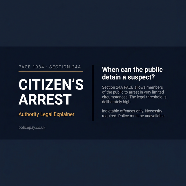 Section 24A Citizen's Arrest Explained | PACE 1984 Guide (2026) | PolicePay